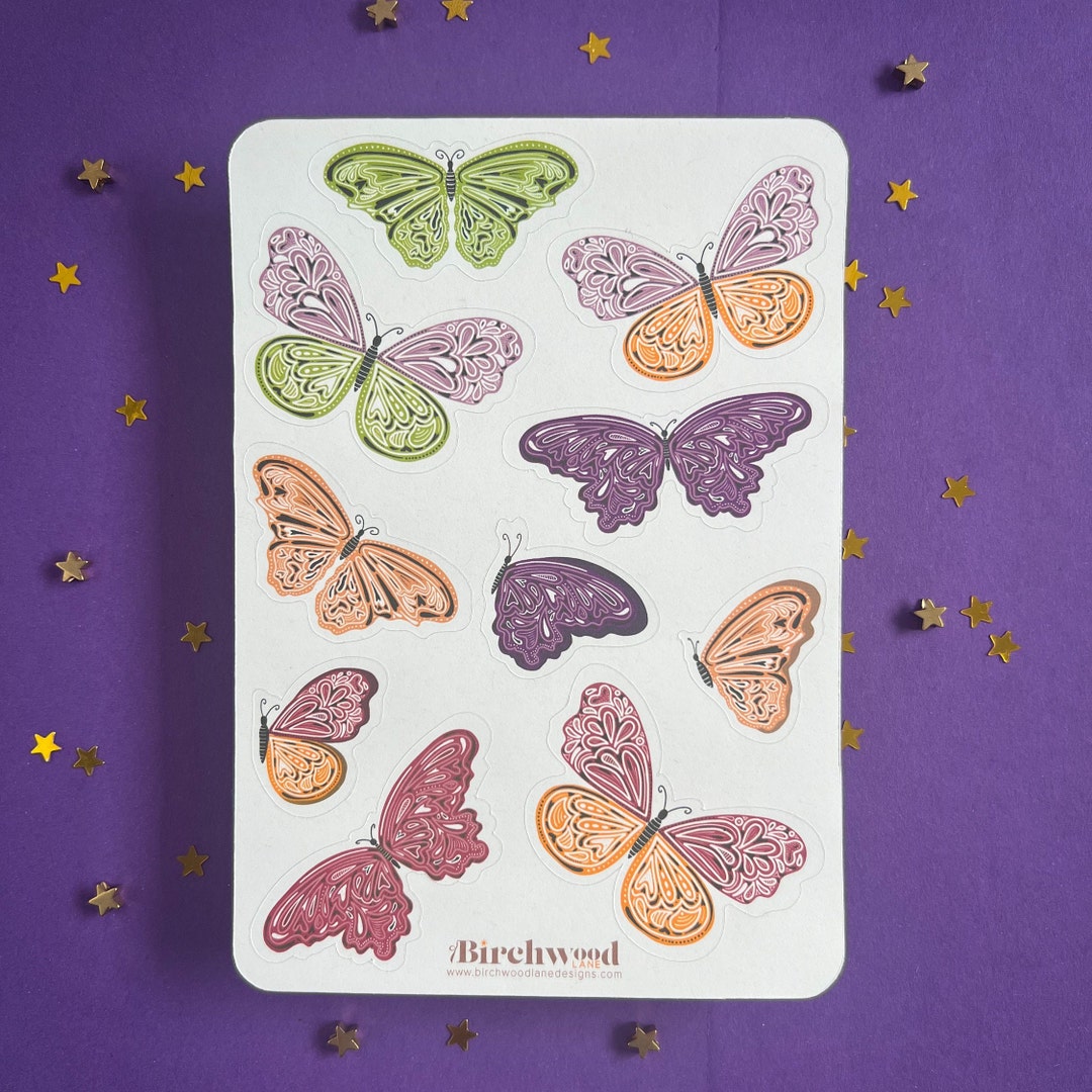 Sticker Sheet Butterflies Bullet Journal Stickers, Planner Stickers ...