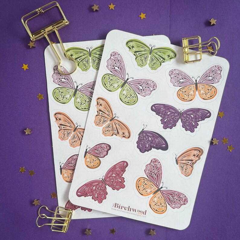 Sticker Sheet Butterflies Bullet Journal Stickers, Planner Stickers ...