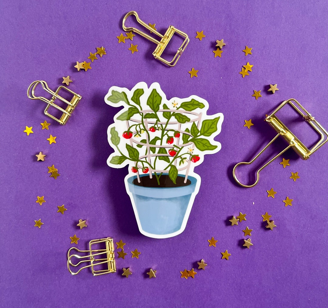 Tomato Sticker, Tomato Gardener Gift, Gardener Planner, Tomato Plants ...