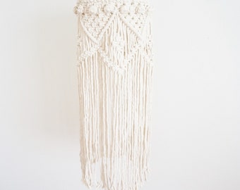 Macrame hanging lamp | Etsy