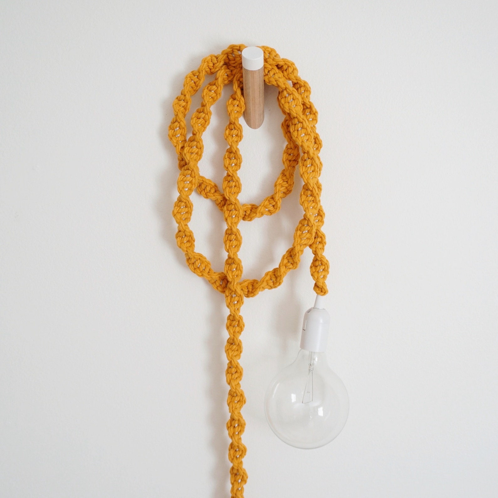 Macrame Pendant Light Macrame Hanging Light Hanging Lamp - Etsy