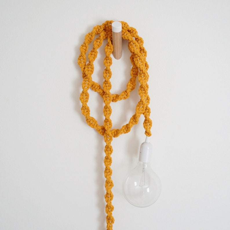 Macrame Pendant Light Macrame Hanging Light Hanging Lamp - Etsy