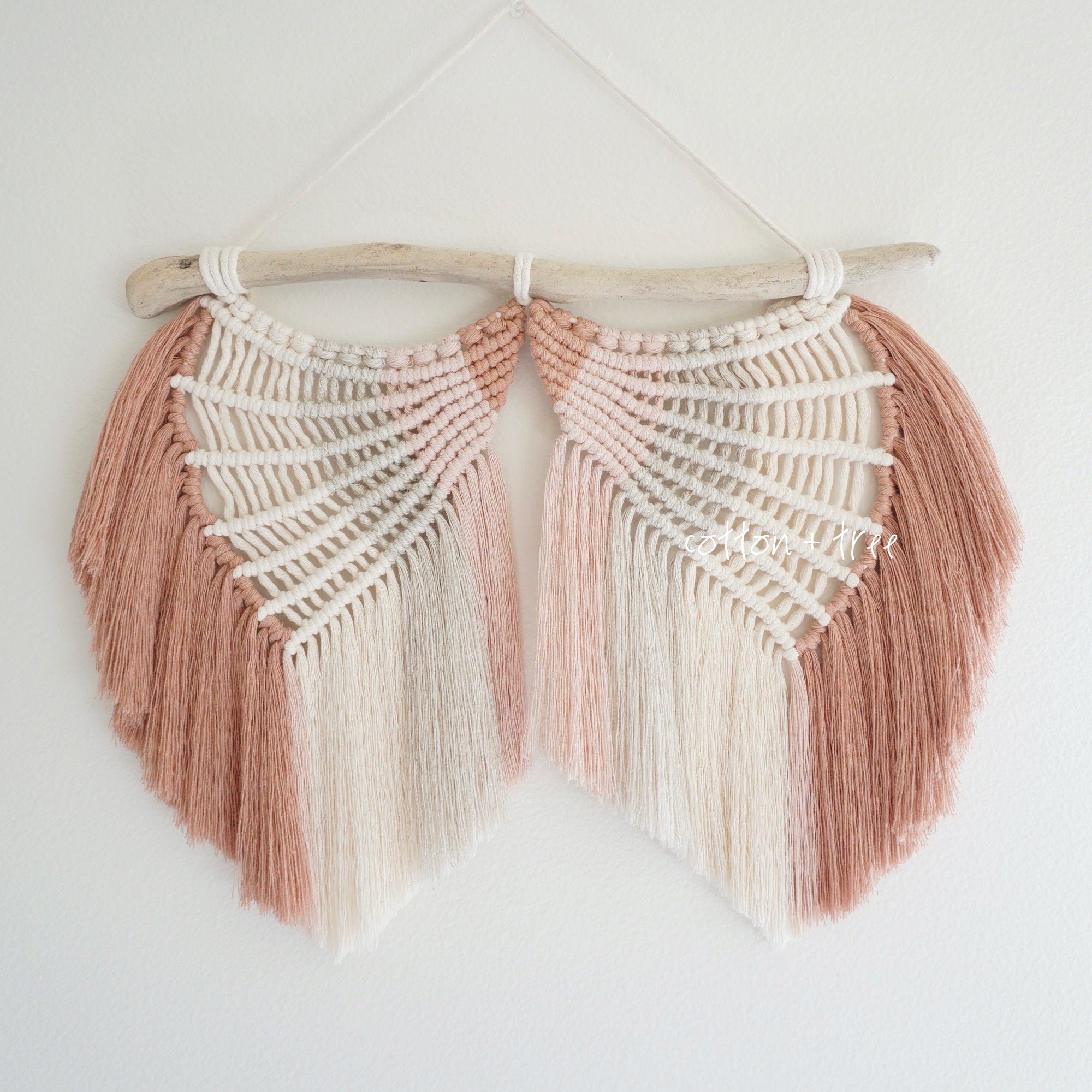 Macrame Angel Wings Macrame Ombré Wall Hanging Macrame | Etsy