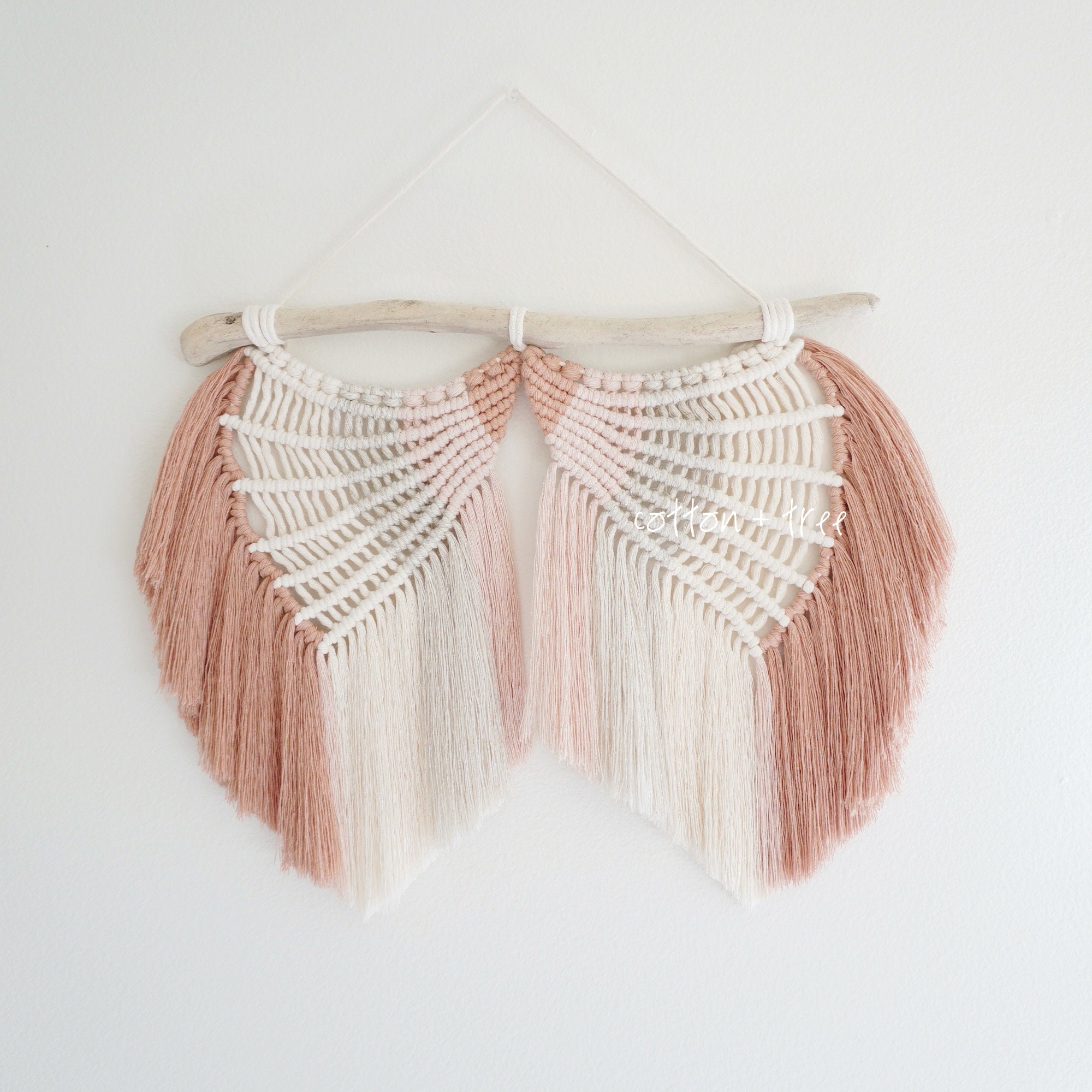 Macrame Angel Wings Macrame Ombré Wall Hanging Macrame | Etsy