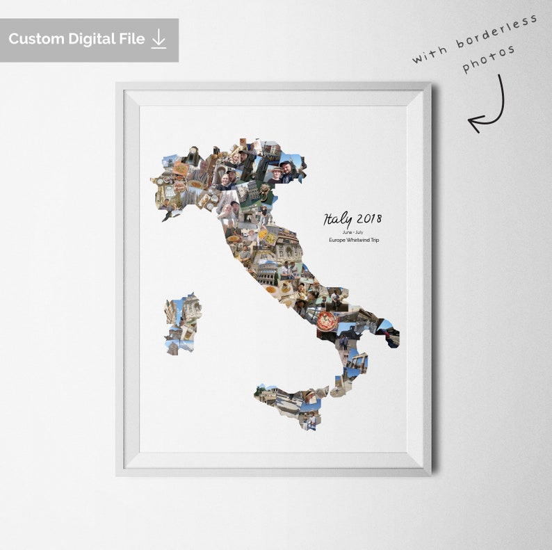 Custom Digital File: Italy Destination Collage - Personalised ...