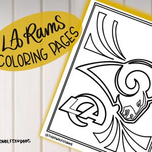 LA Rams Coloring Pages - Digital Download -party - Kids Activities ...