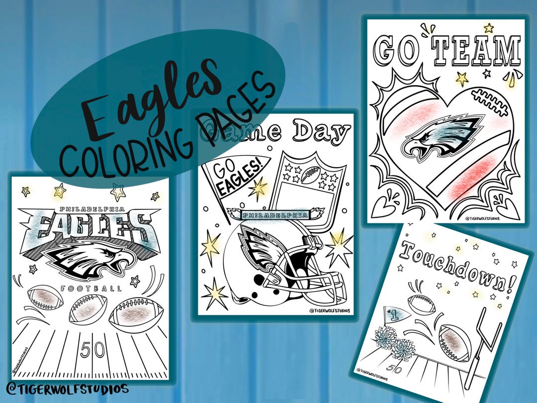 Eagles Coloring Pages - Digital Download -party - Kids Activities ...