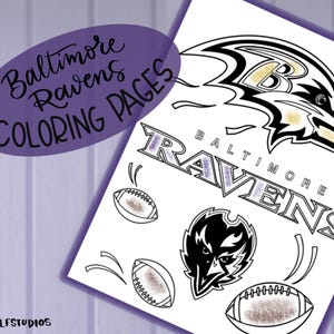 Ravens Coloring Pages - Digital Download -party - Kids Activities ...