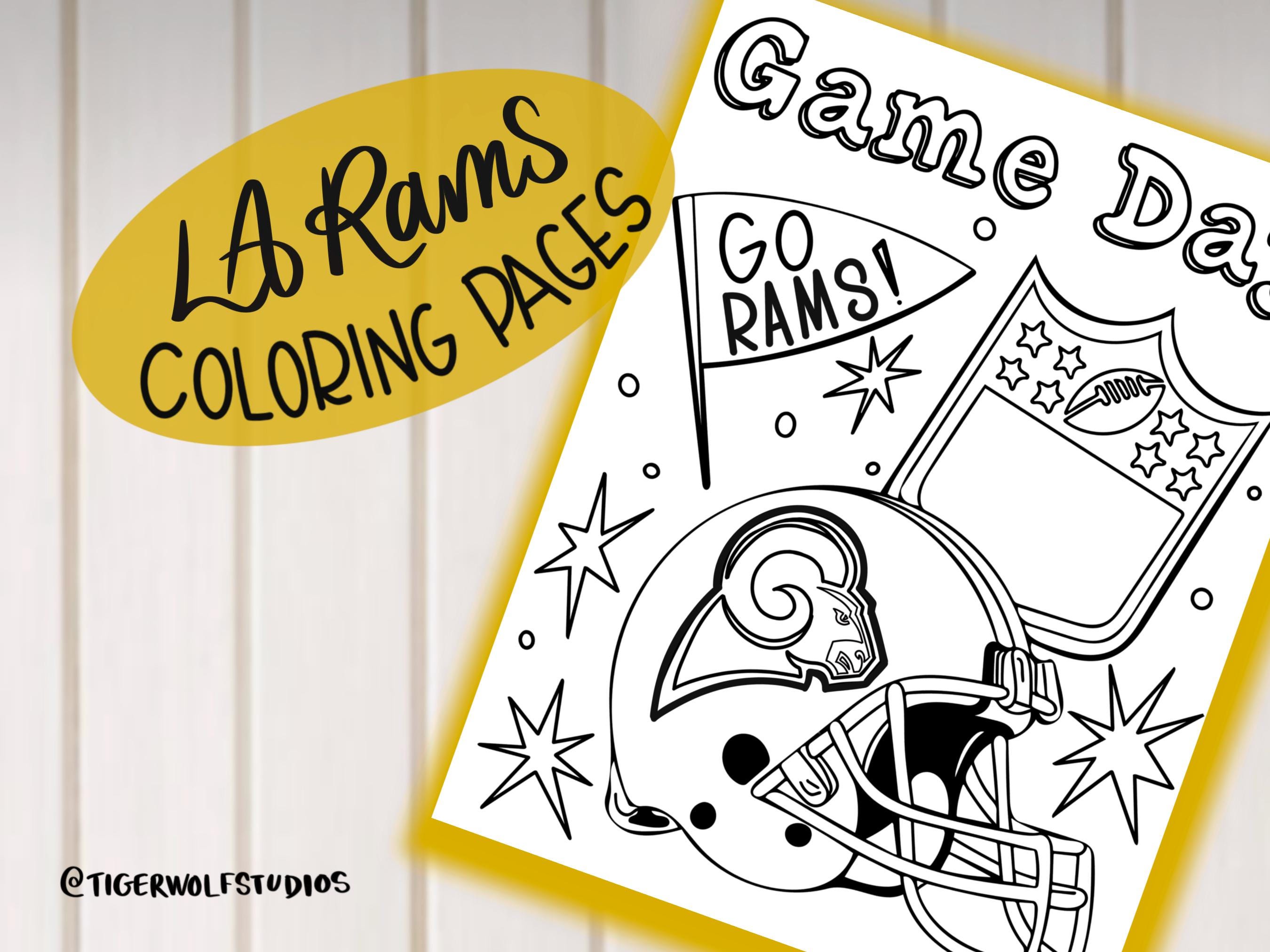 Rams Coloring Pages - Digital Download -party - Kids Activities ...