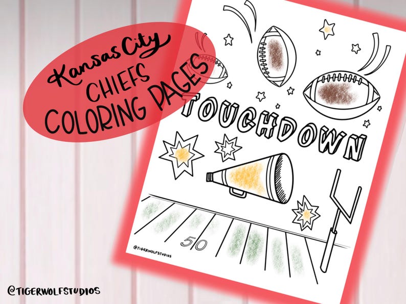Chiefs Coloring Pages - Digital Download -party - Kids Activities ...