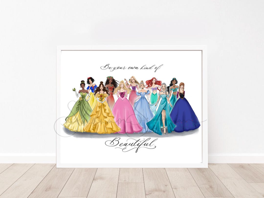 All Princesses - Princess Inspired Fashion Prints - Kids Room - Home ...