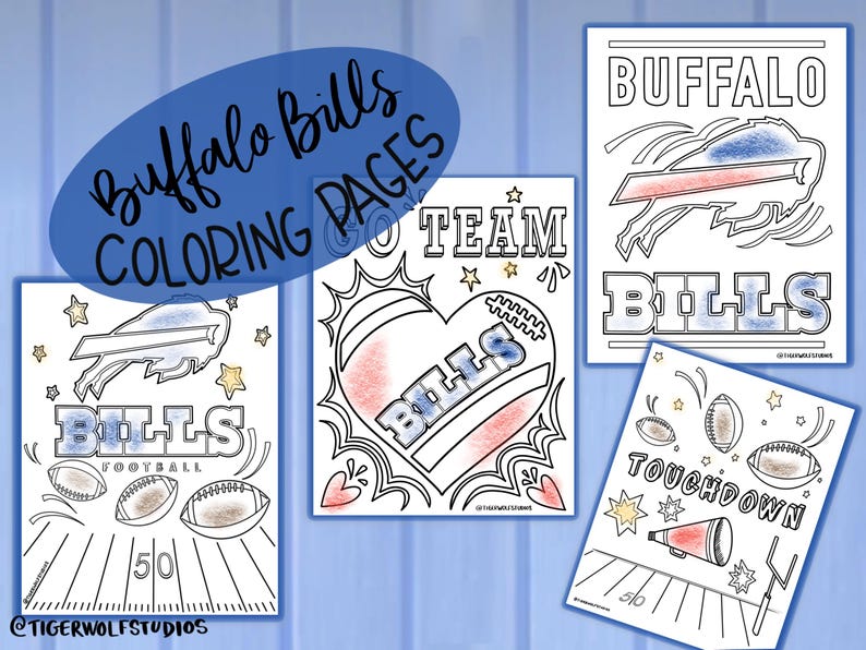 Bills Coloring Pages - Digital Download -party - Kids Activities ...