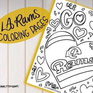 LA Rams Coloring Pages - Digital Download -party - Kids Activities ...