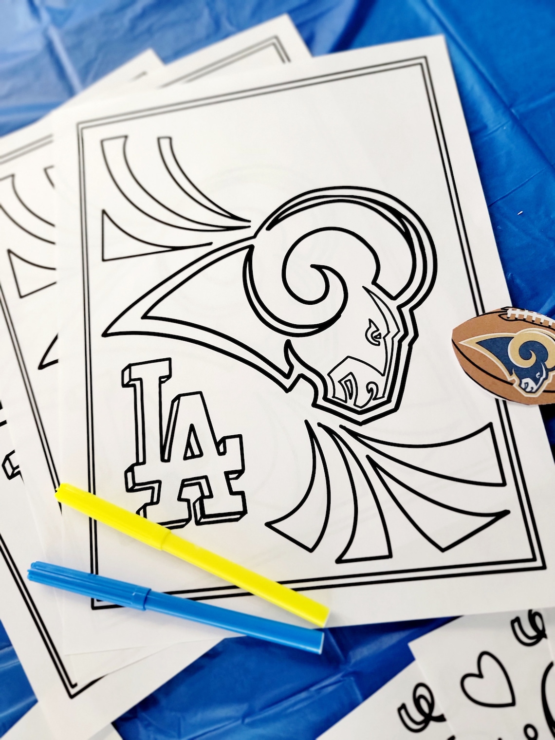 LA Rams Malvorlagen Digital Download Party - Etsy.de