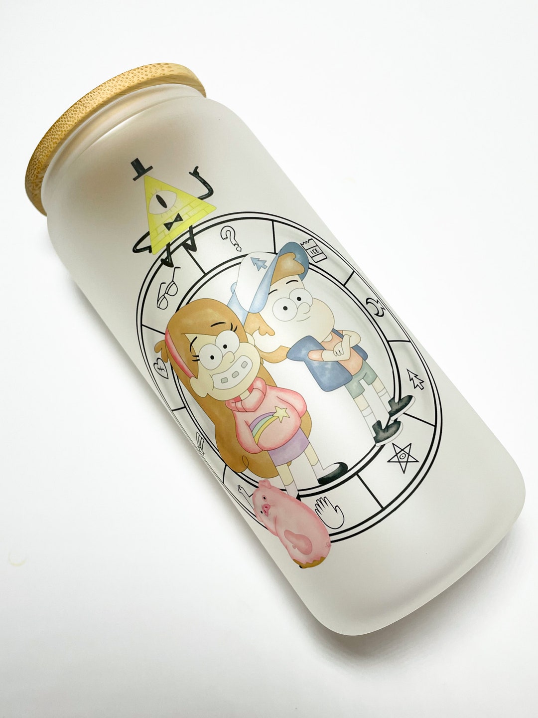 Gravity Falls 20oz Frosted Glass Cup/dipper,mabel,bill,waddles/other ...