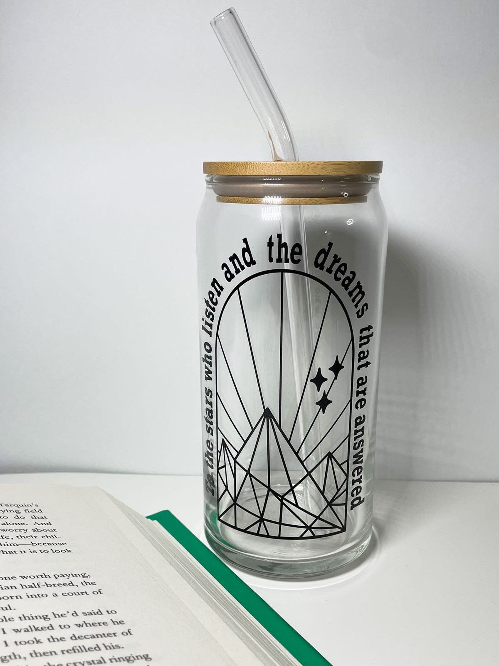 ACOTAR Inspired Drinkware/20oz Glass Can Style Cup With - Etsy
