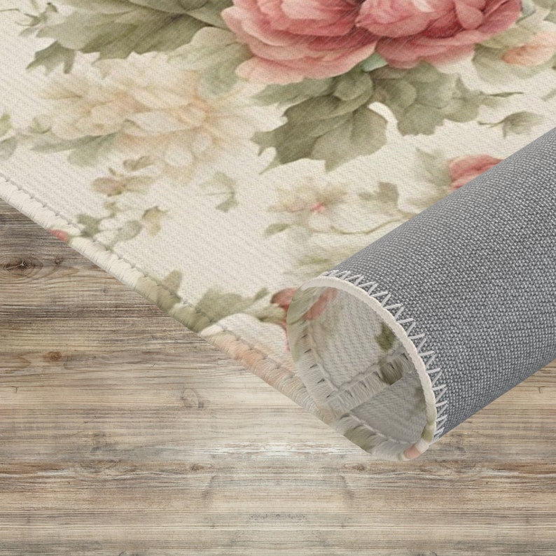 Area Rugs, Shabby Chic Rug, Bedside Rug Shabby Chic, Light Bedside Rug ...