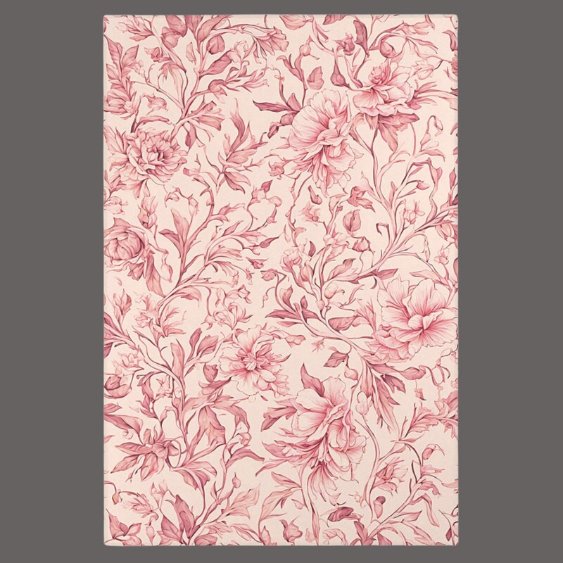 Pink Floral Rug - Etsy