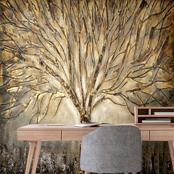 Removable Wallpaper Gold - Etsy