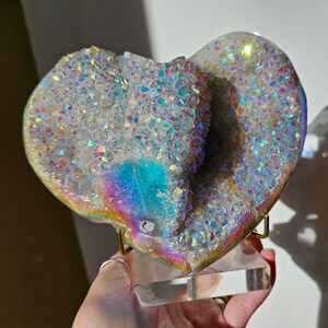 XL Angel Aura Quartz Crystal / Angel Aura Sparkly Heart / Angel Aura ...