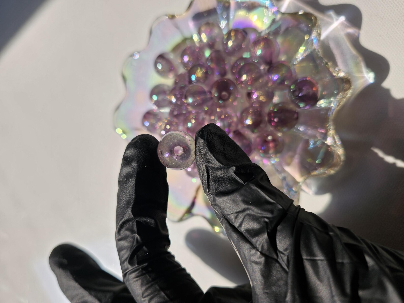 10 Galaxy Glow in the Dark Glitter Bubblegum Beads / Beads for Pens ...