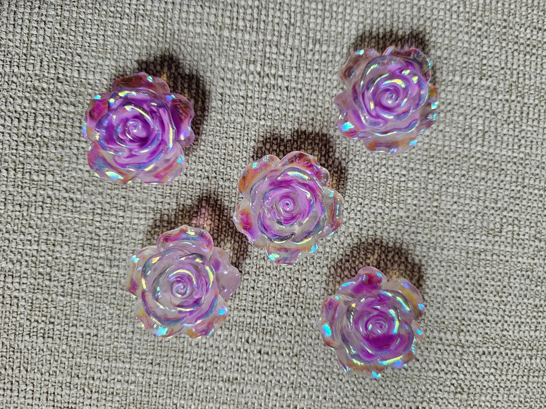 Purple Resin Rose Magnets / Purple Resin Roses / Purple Rose Magnets ...