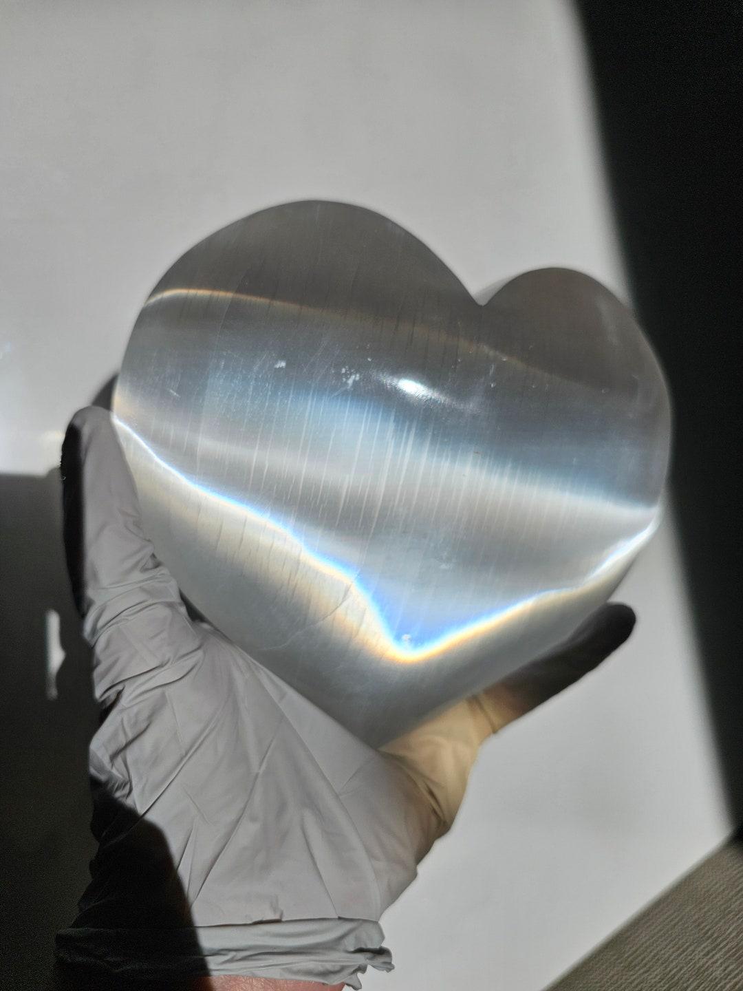 2 LB Selenite Heart (B Grade, See Description) Selenite / Metaphysical ...