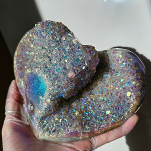 XL Angel Aura Quartz Crystal / Angel Aura Sparkly Heart / Angel Aura ...