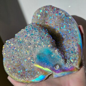 XL Angel Aura Quartz Crystal / Angel Aura Sparkly Heart / Angel Aura ...