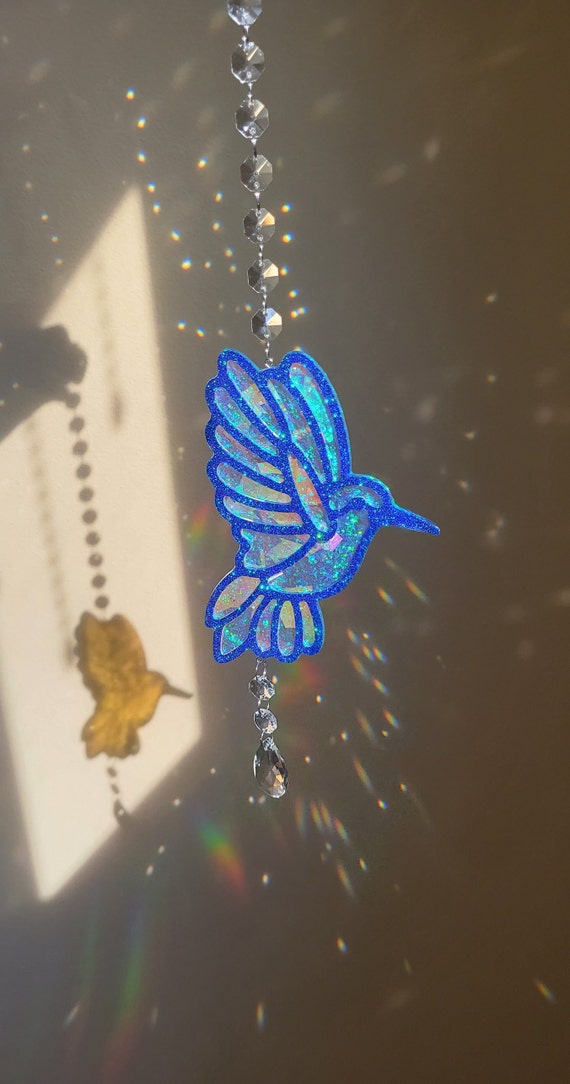 Holographic Hummingbird Resin Suncatcher Resin Hummingbird - Etsy