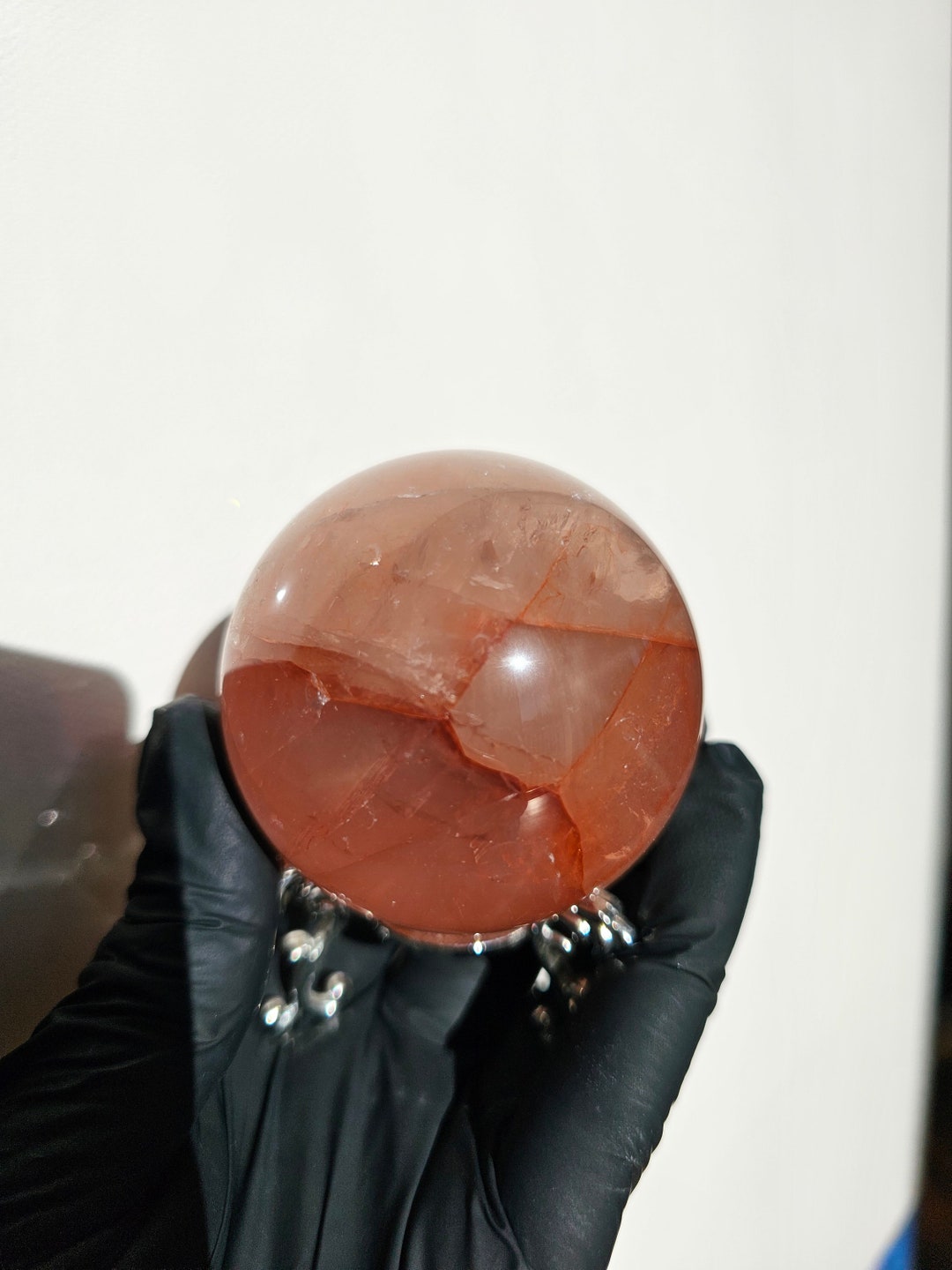 Star Fire Quartz Sphere With Stand / Fire Quartz Sphere / Fire - Etsy