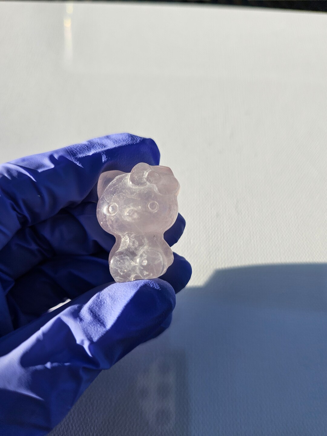 Rose Quartz Cat Carving / Rose Quartz Cat / Crystal Cat Carving / Rose ...