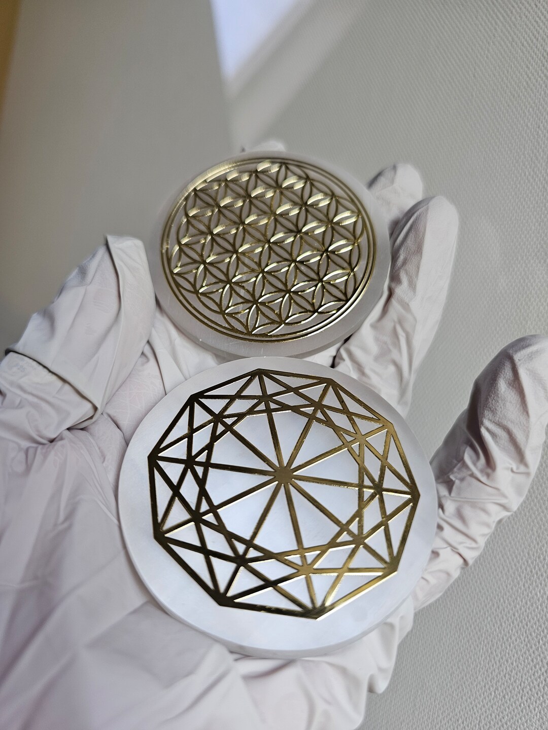 2 Selenite Plates / Selenite Chargers / Selenite Crystal / Selenite ...