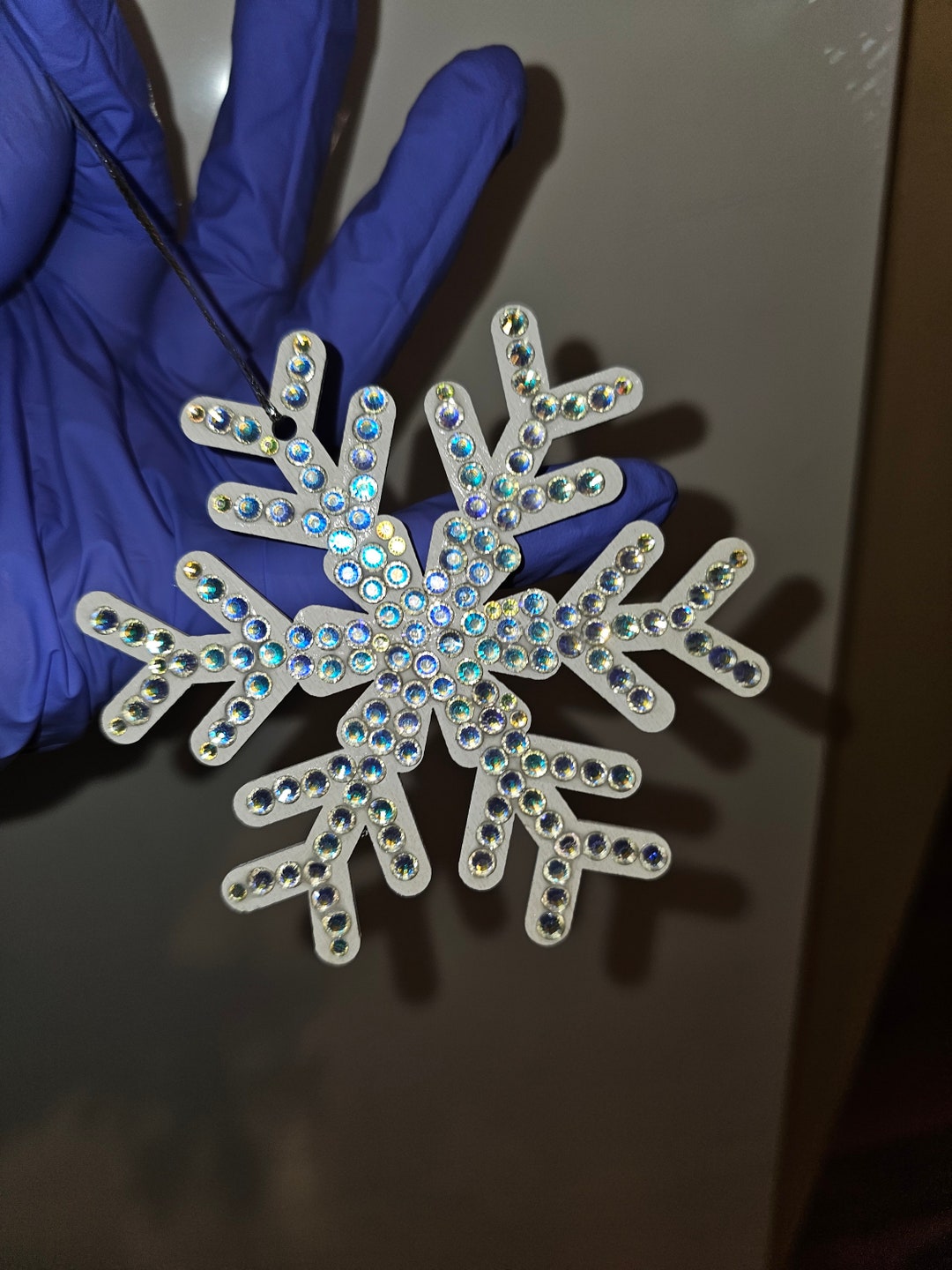 Rhinestone Snowflake Ornament / Crystal Snowflake Ornament / Snowflake ...