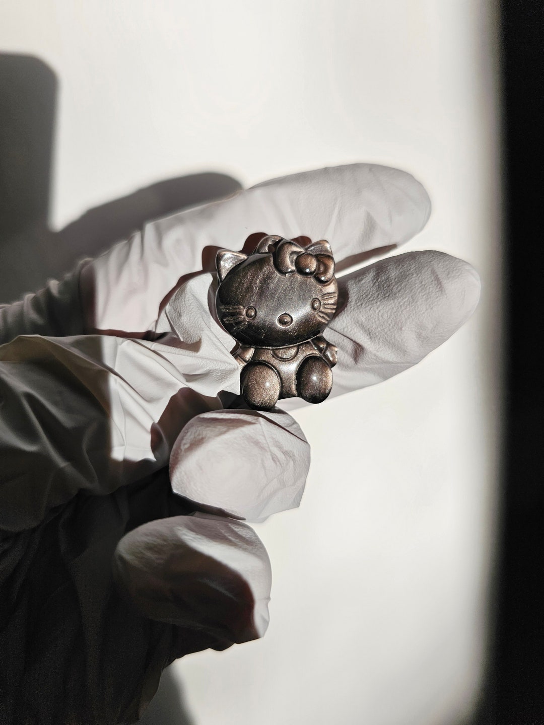 Silver Obsidian Cat Carving / Obsidian Cat Crystal / Obsidian - Etsy