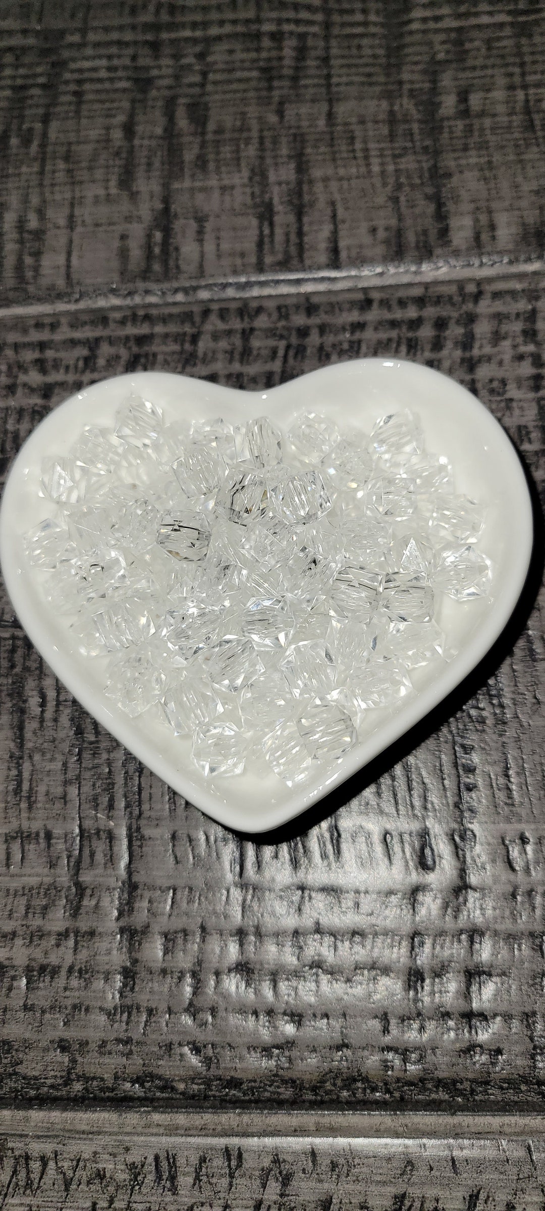 8MM Acrylic Spacer Beads 1 OZ Bag / Faceted Clear Acrylic Beads / 8MM ...