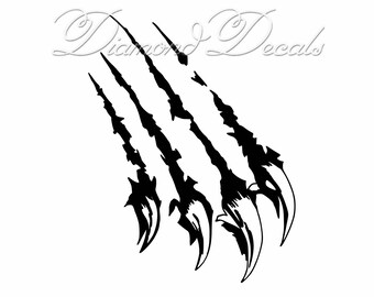 Scratch marks decal | Etsy