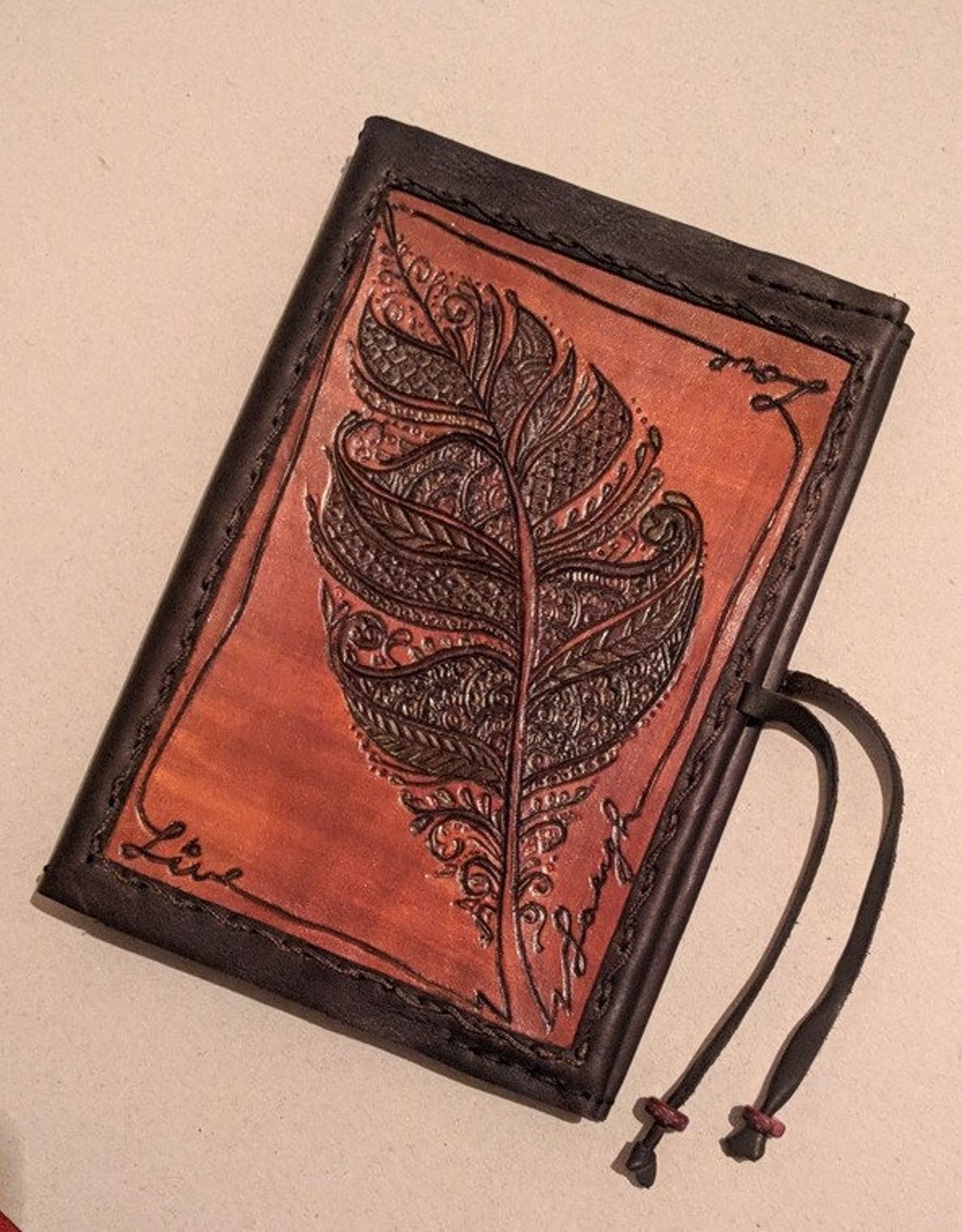 Leather Book/notebook Cover, Custom Cover, Removable - Etsy