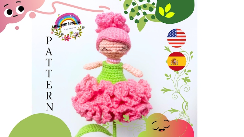 Pattern Reversible Flower Carnation - Amigurumrainbow - Etsy