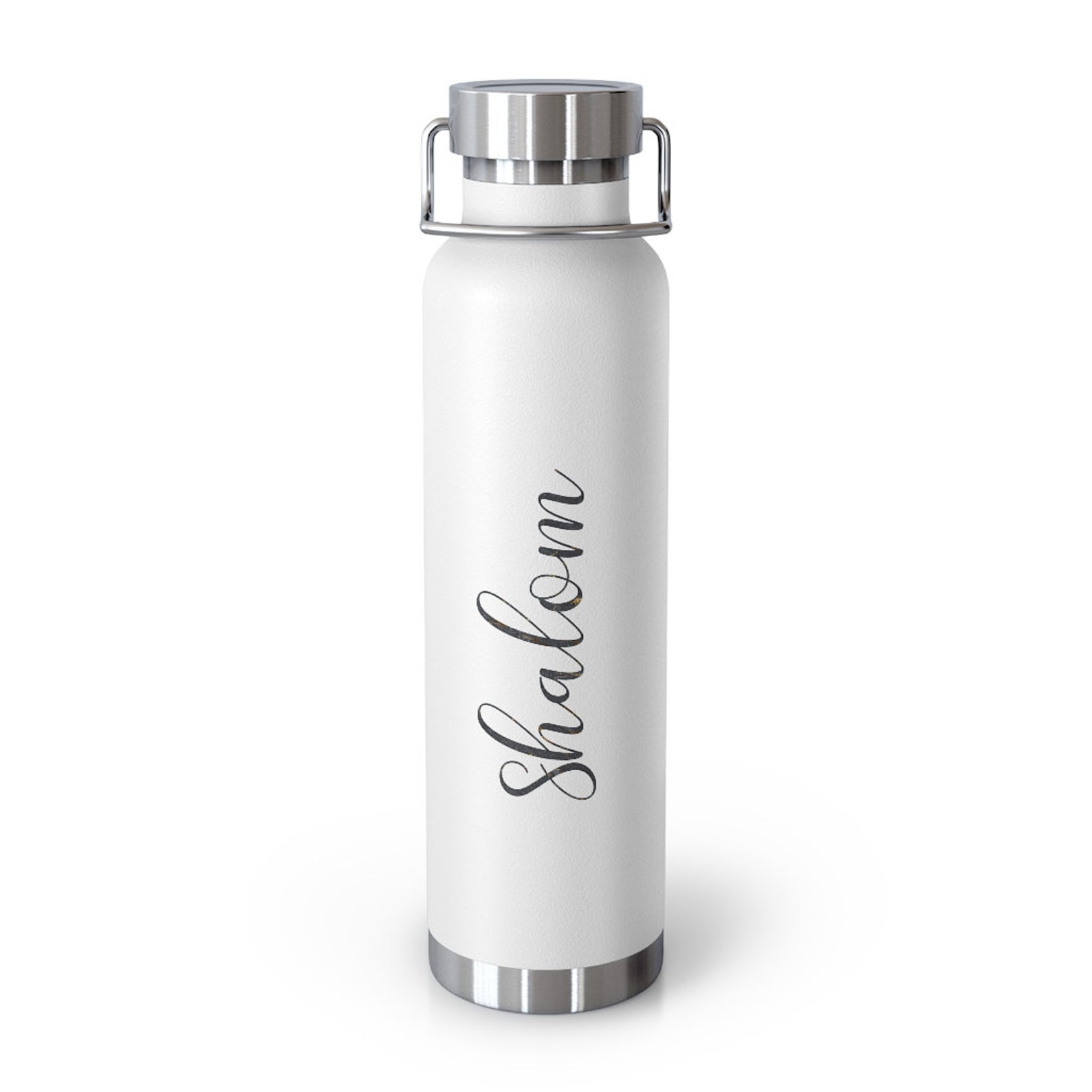 22oz White and Marbled "shalom" Vacuum Insulated Bottle, Messianic ...