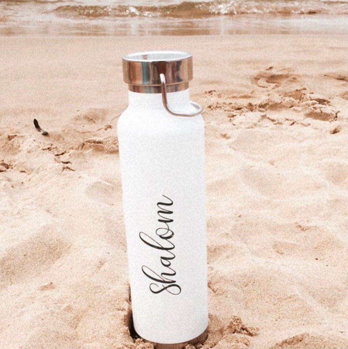 22oz White and Marbled "shalom" Vacuum Insulated Bottle, Messianic ...