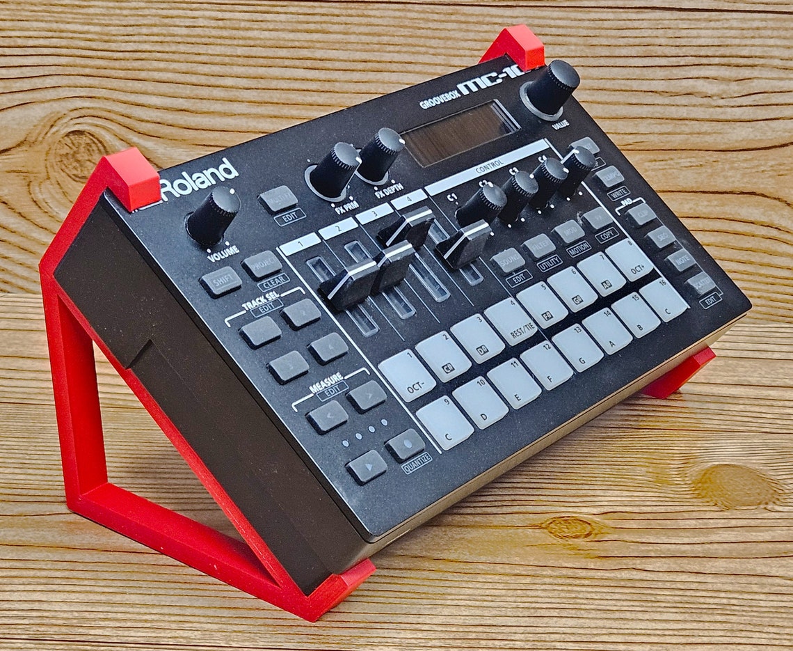 USA Made 35 Degree Red Angled Stands for Roland MC-101 Groovebox ...