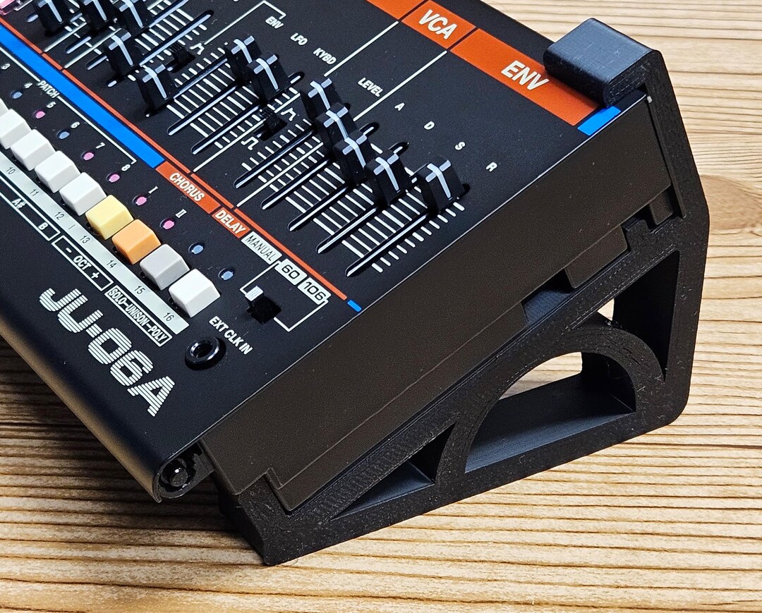 BLACK Angled Desktop Synth Stands for Roland Boutique A-01 D-05 Ju-06 ...