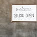Art Studio Welcome Sign: Hand-lettered Door Decor (digital Download) - Etsy
