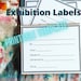 Exhibition Labels Template for Artists Printable Wall Plaques - Etsy