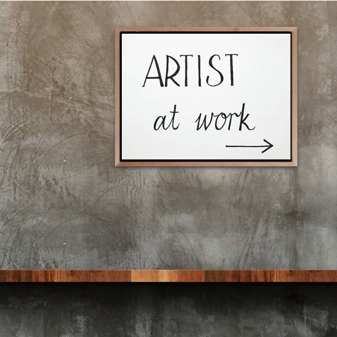 Artist at Work Sign, Art Studio Sign, Printable Door Signs for Artists ...