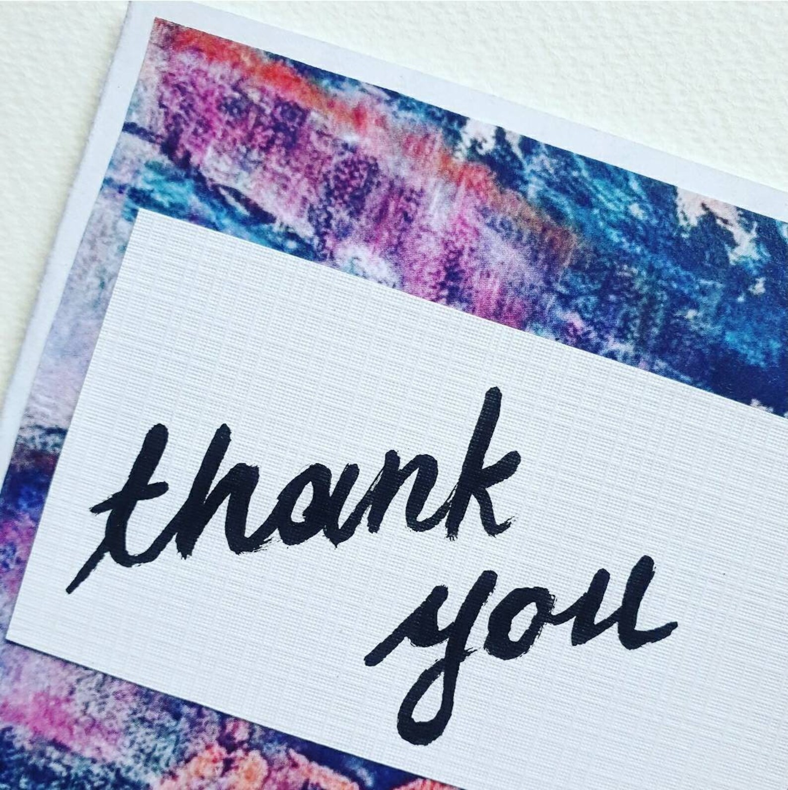 Artist Thank You Cards: Abstract Art Postcard Template (digital ...