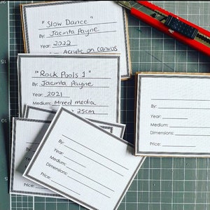 Exhibition Labels Template for Artists, Printable Wall Plaques to ...
