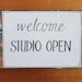 Art Studio Welcome Sign: Hand-lettered Door Decor (digital Download) - Etsy