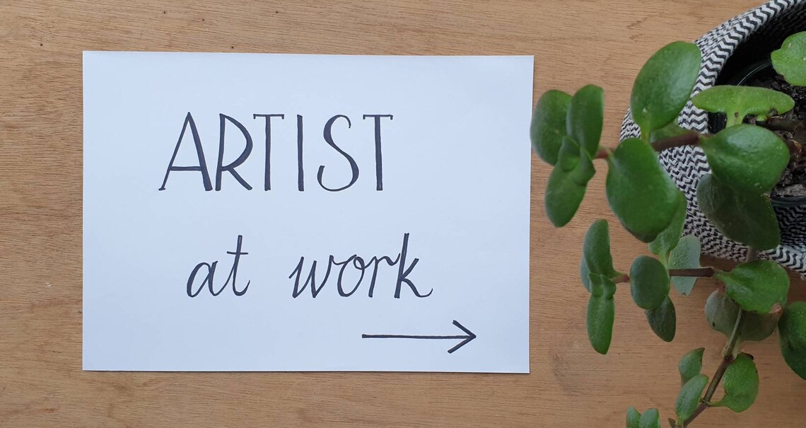 Artist at Work Sign Art Studio Sign Printable Door Signs for - Etsy ...